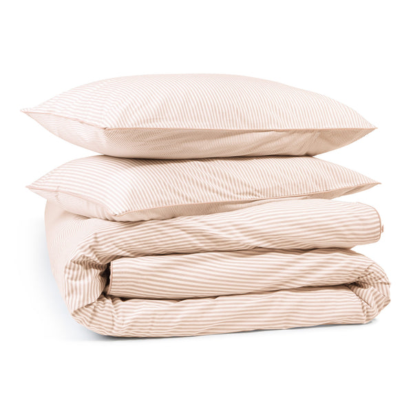 Clay Pink Striped Bedding Set – Dip & Doze