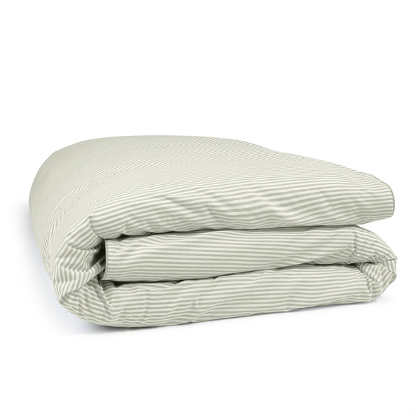 Sage Green Striped Duvet Cover – Dip & Doze