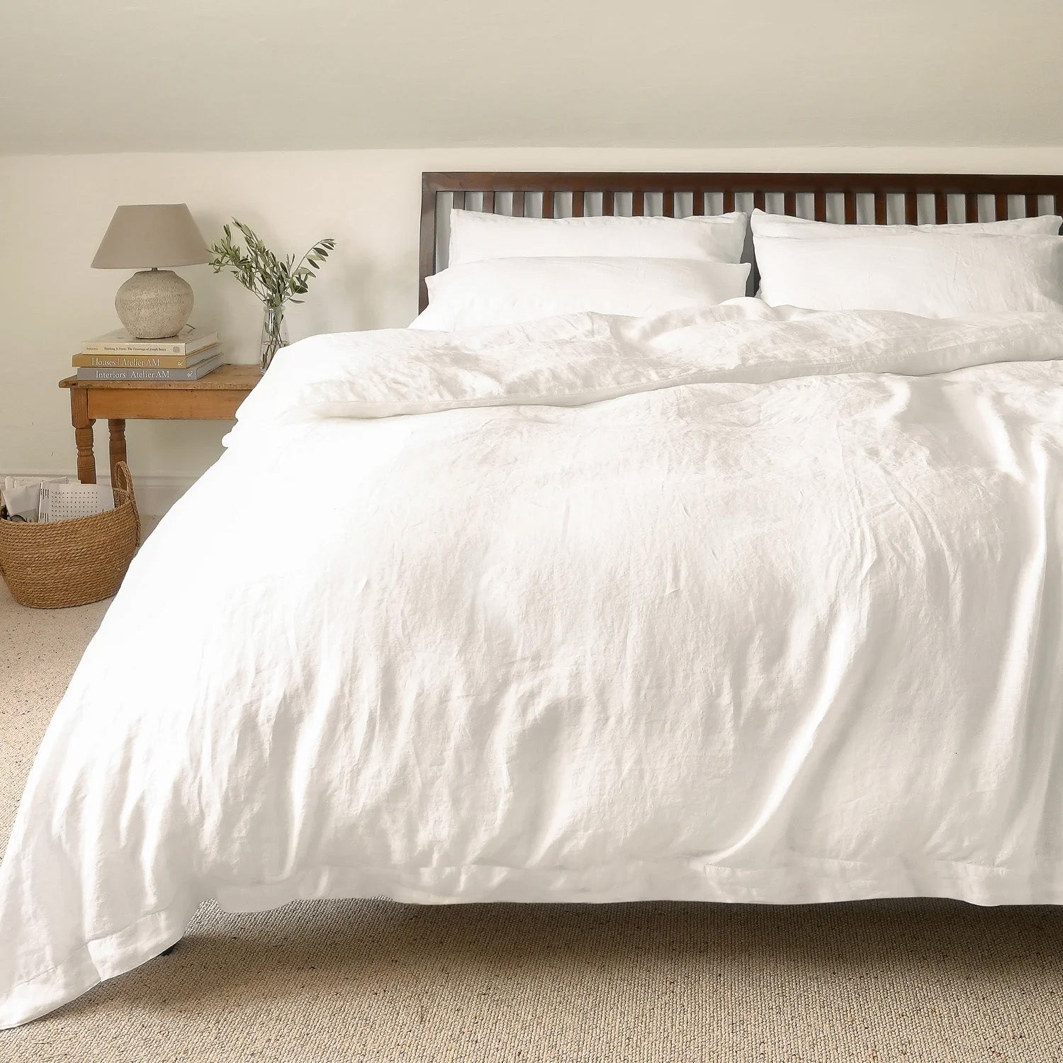 White Linen Bedding Set – Dip & Doze